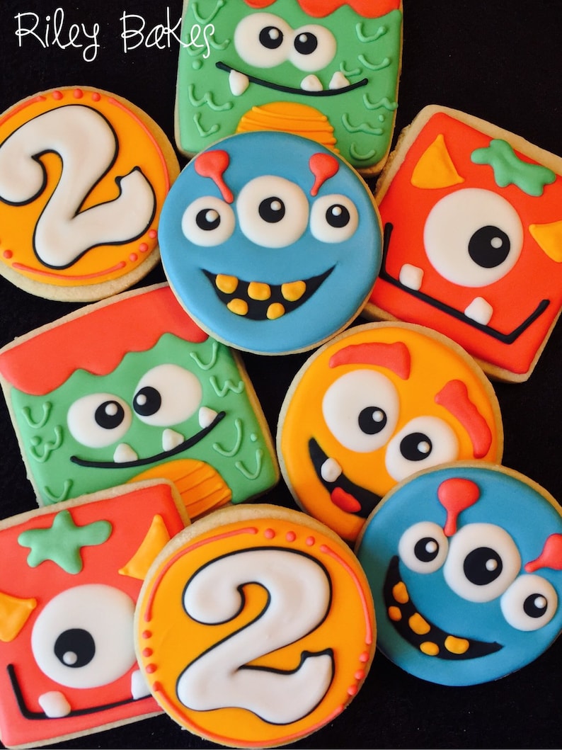 Monster Cookies Little Monsters Birthday Monster Bash | Etsy