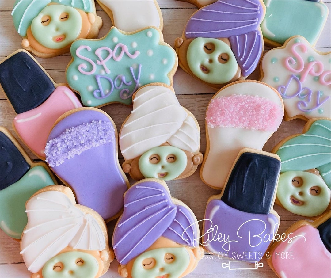 Spa Day Cookies: Assorted Decorated Sugar Cookies (12 Ct) - Etsy