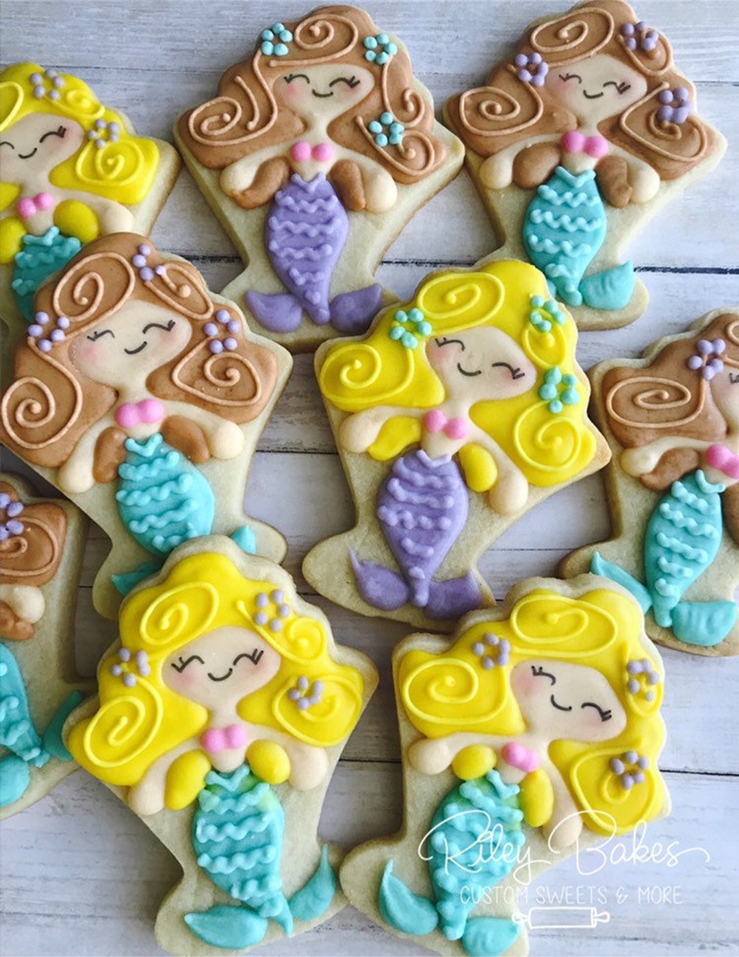 Mermaid Cookies, Mermaid Birthday - Etsy