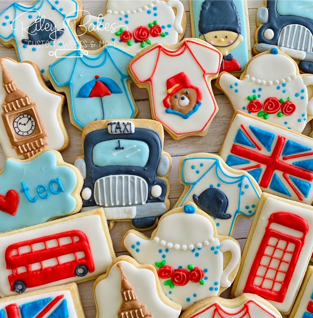 British Baby Shower Cookies, British Birthday Bash - Etsy
