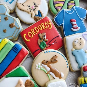 Story Book Baby Shower Cookies: Assorted Theme, Custom Tags - Etsy