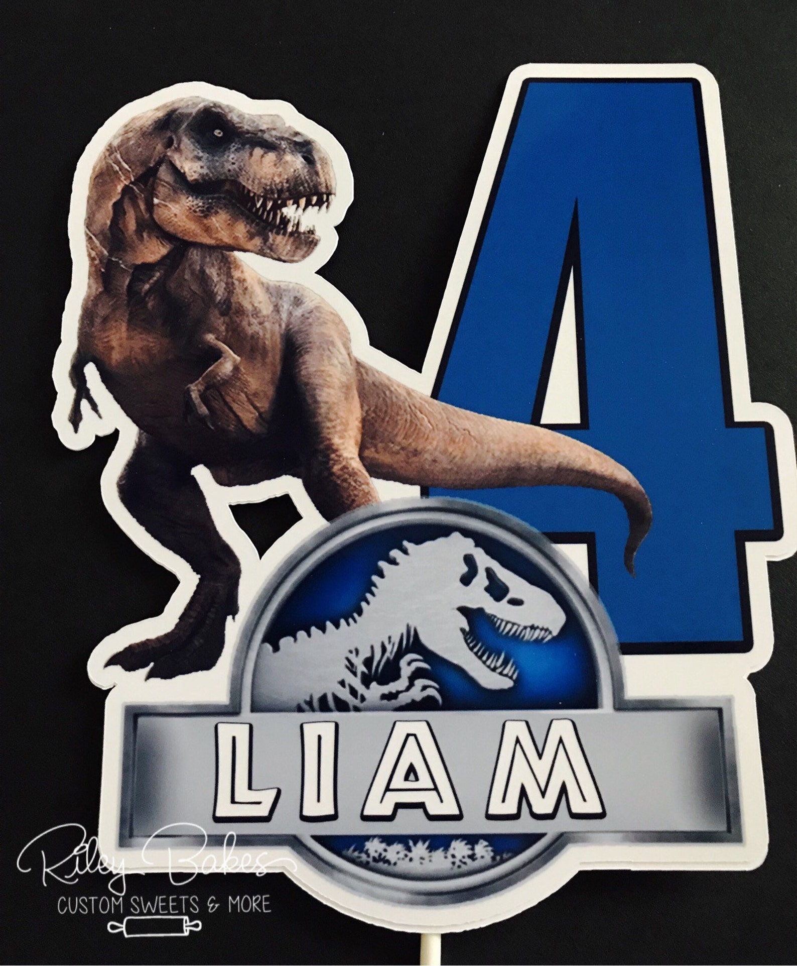 Dinosaur Cake Topper T Rex cake topper Custom cake topper | Etsy