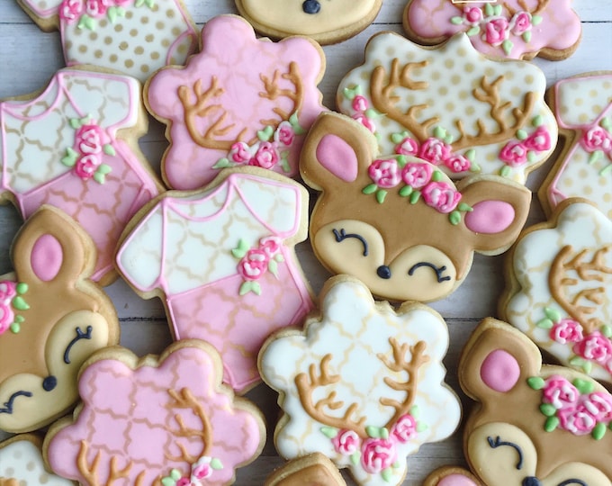 Gingerbread Deer Cookies 2 Dozen Cookies - Etsy