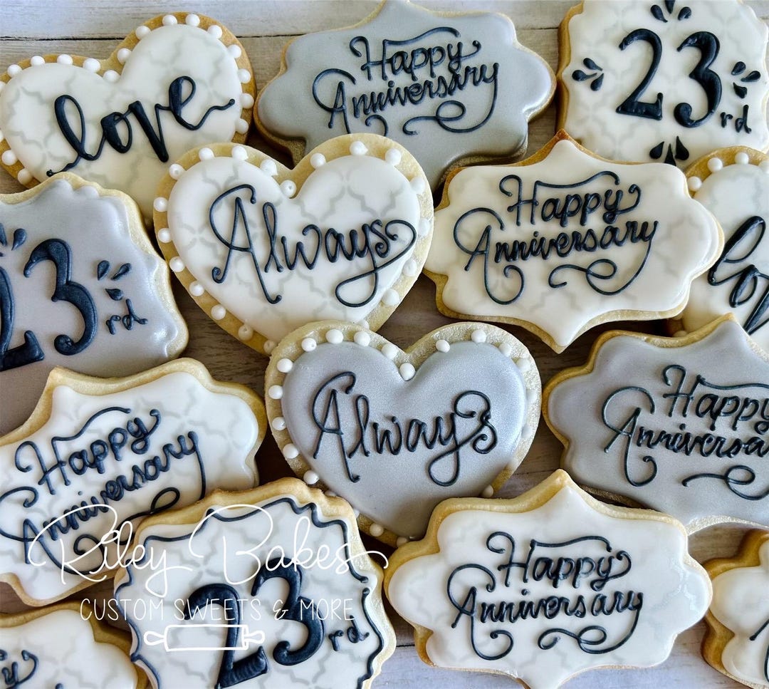 Anniversary Gift Cookies, Anniversary Party - Etsy