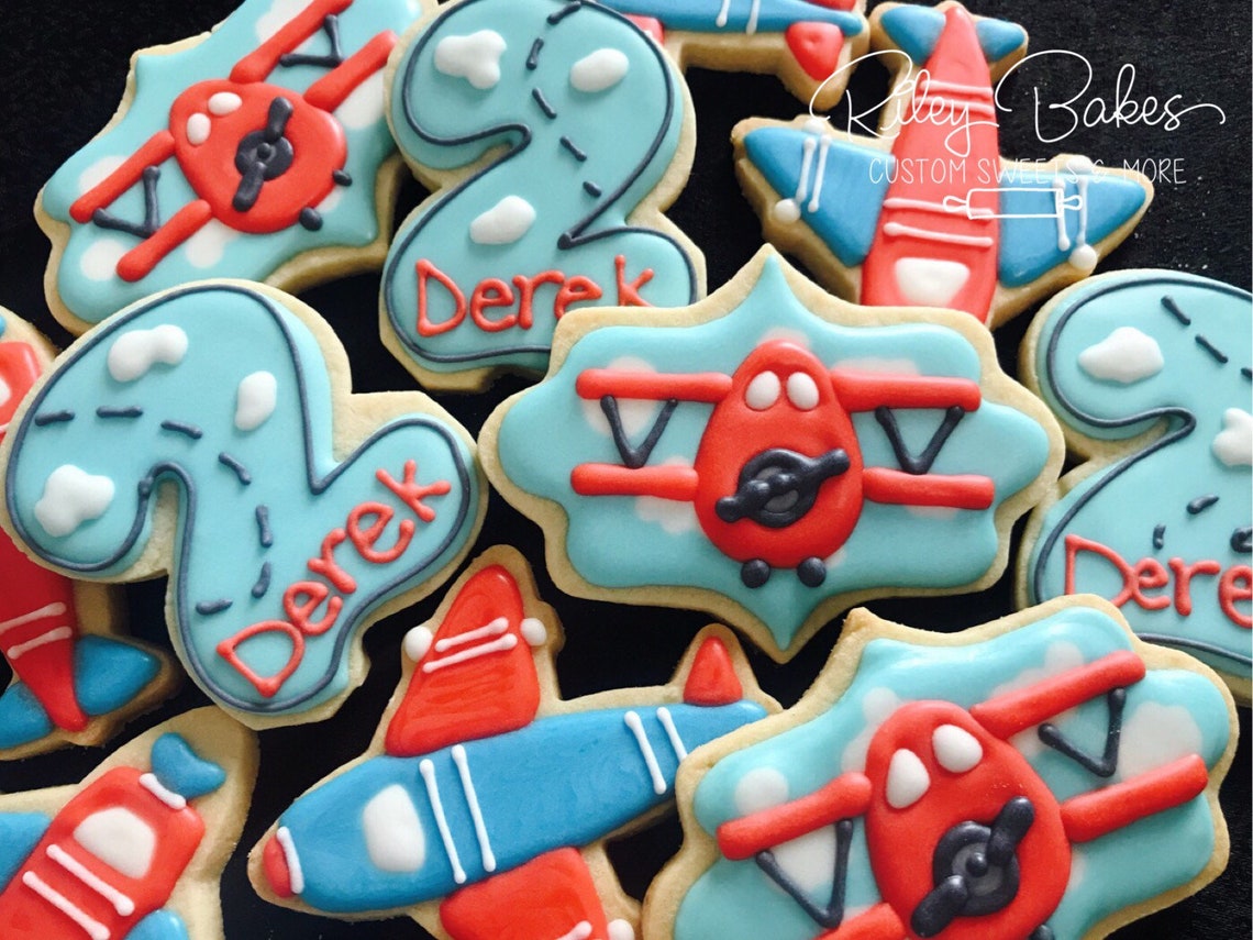 Airplane Cookies Airplane Favors Airplanes Birthday Time - Etsy Hong Kong