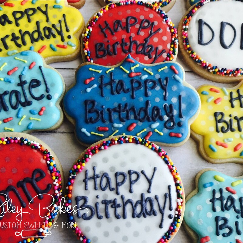 Birthday Cookies - Etsy