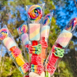 Candy Kabobs Candy Birthday Party Favors, Candy Skewer Favors, Lollipop ...