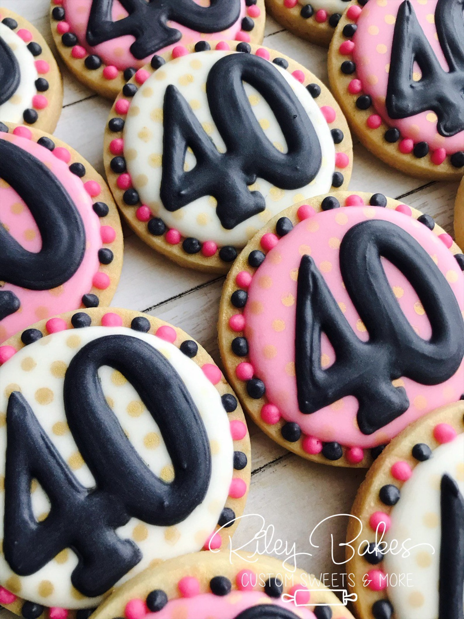 Milestone Birthday Cookies Fabulous at 40 - Etsy