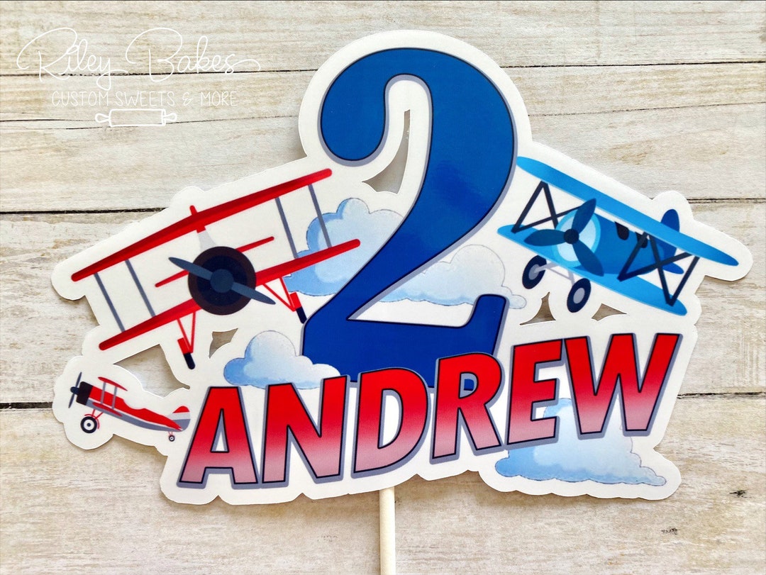 Airplane Cake Topper: Custom Die-cut Aviation Theme - Etsy