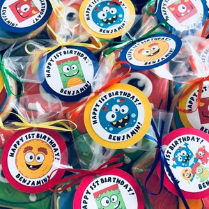 Mini Monster Party Favor Tags, Monster Party Decorations, Monster Gift ...