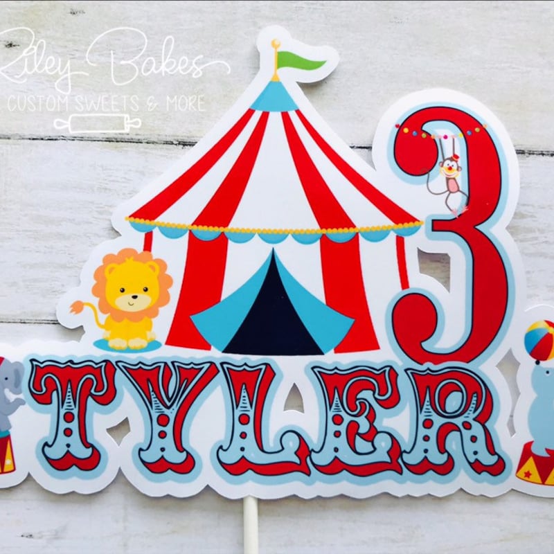 Circus Cake Toppers - Etsy