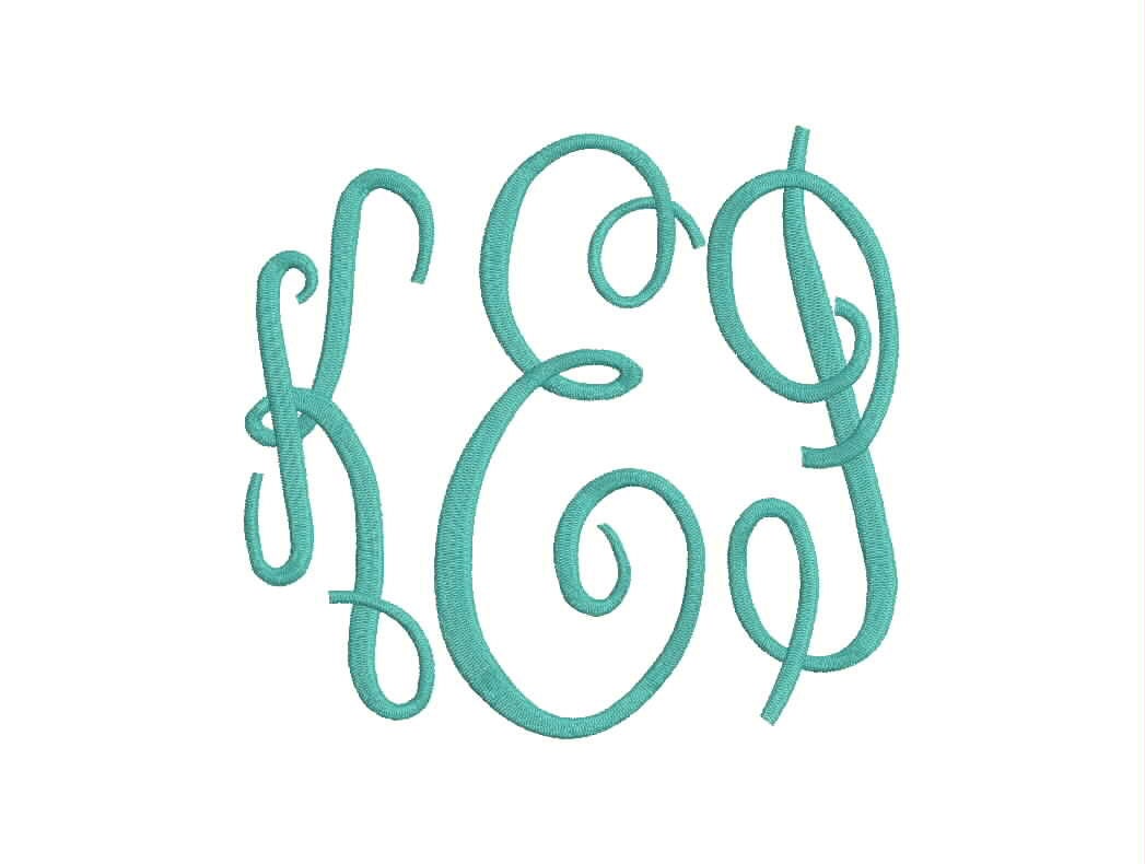 Large Fancy Curly Monogram Machine Embroidery Font :: Keweenaw Bay ...