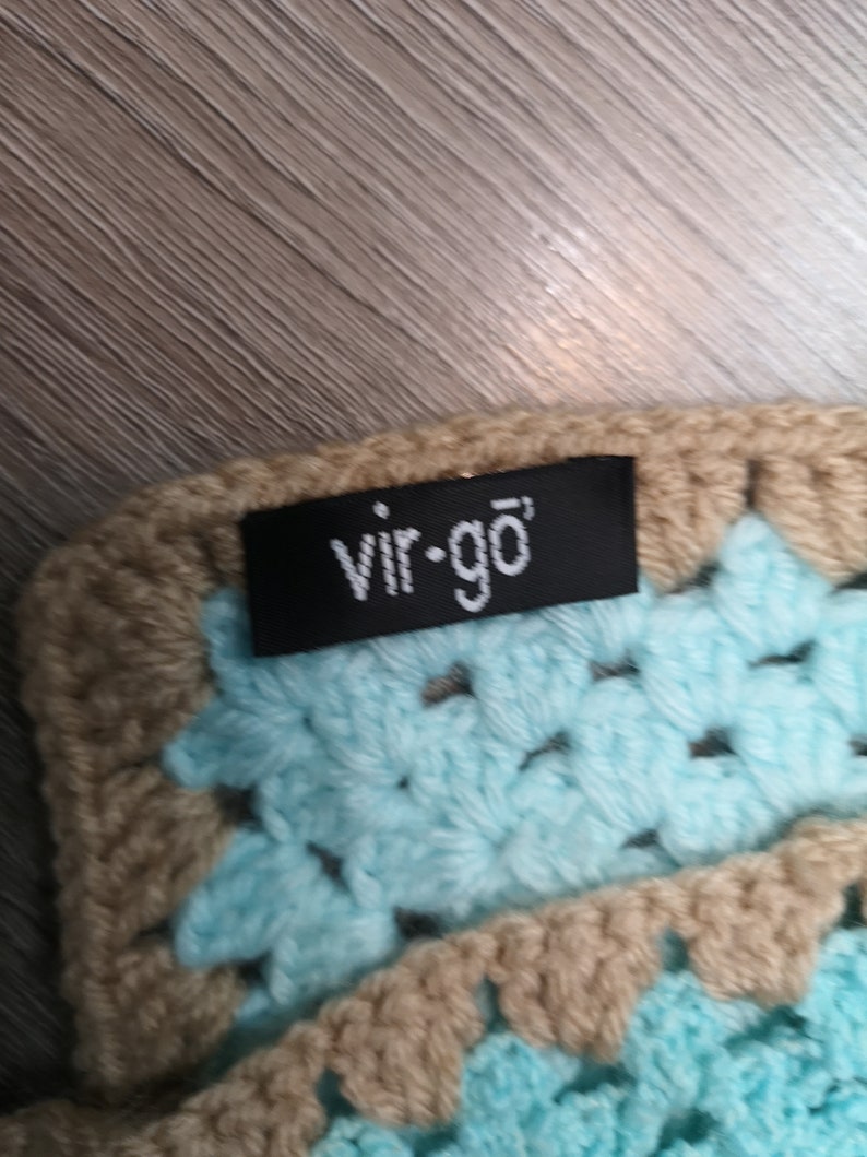 Y2K Neo-vintage Patchwork Multicolored Handmade Granny Square Crochet ...
