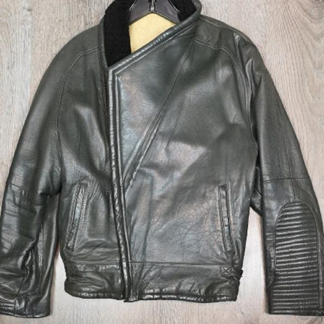 Shearling Vintage Aviator Jacket Gender-neutral Authentic Leather ...