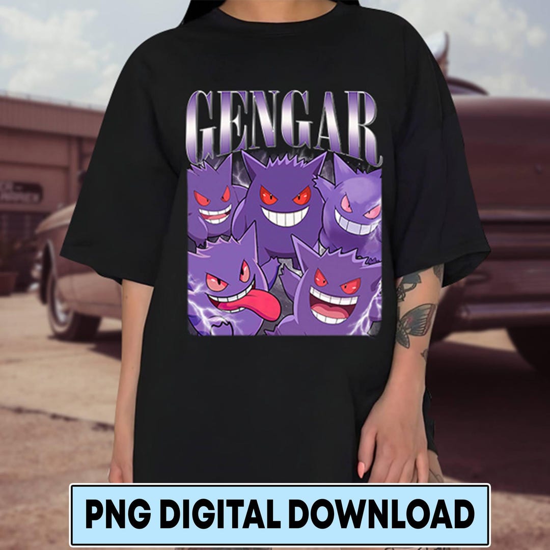 Gengar Vintage Graphic Png, Gengar Vintage Graphic PNG File, Pocket ...