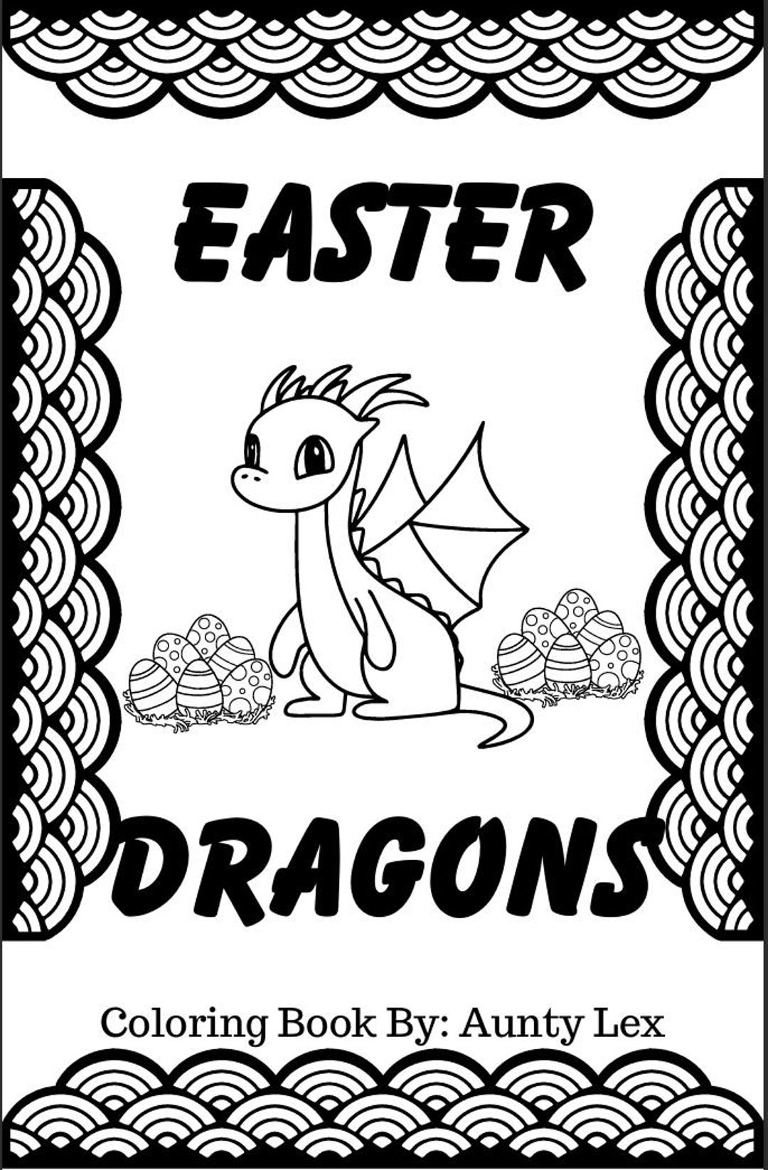 Dragon, Mythical, Eggs, Easter, Fun, Coloring - Etsy