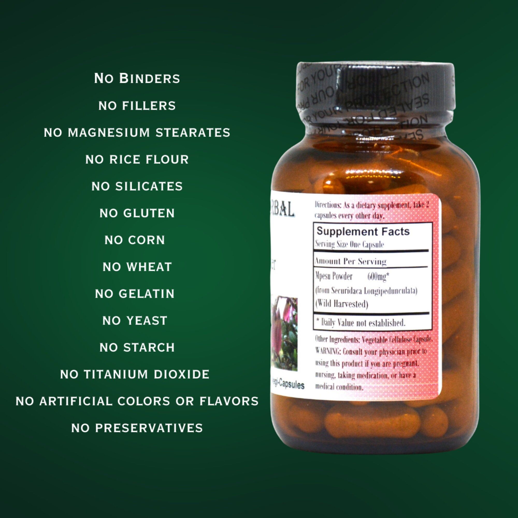 Mpesu Powder 60 600mg Vegi-caps - Etsy