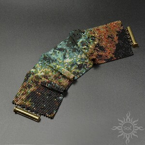 Crab Nebula I Even Peyote Cuff Beaded Bracelet Pattern Tutorial, Pdf File - Etsy