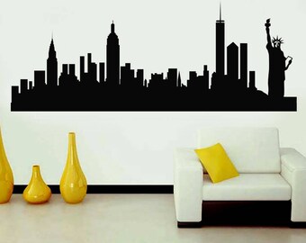 Nyc skyline decal | Etsy