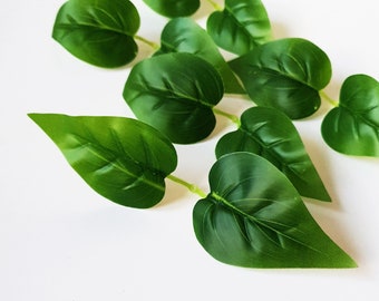 Green Plastic Leaves - Etsy
