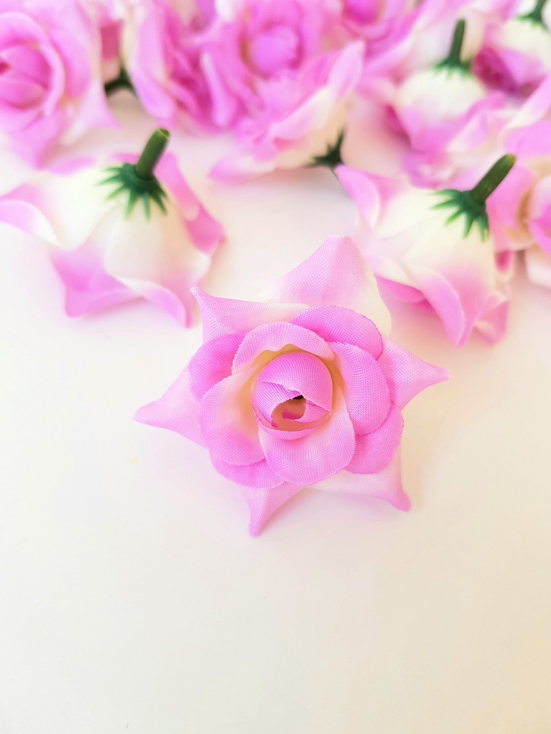EXTRA SALE -20% 20 Mini Soft Purple Roses Very Beautiful Silk Rose DIY ...