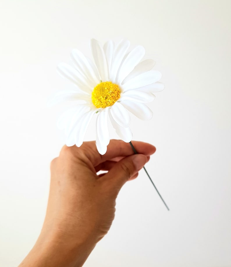 10 White Daisies Silk Flower Heads Artificial Daisy 3.15 - Etsy Australia