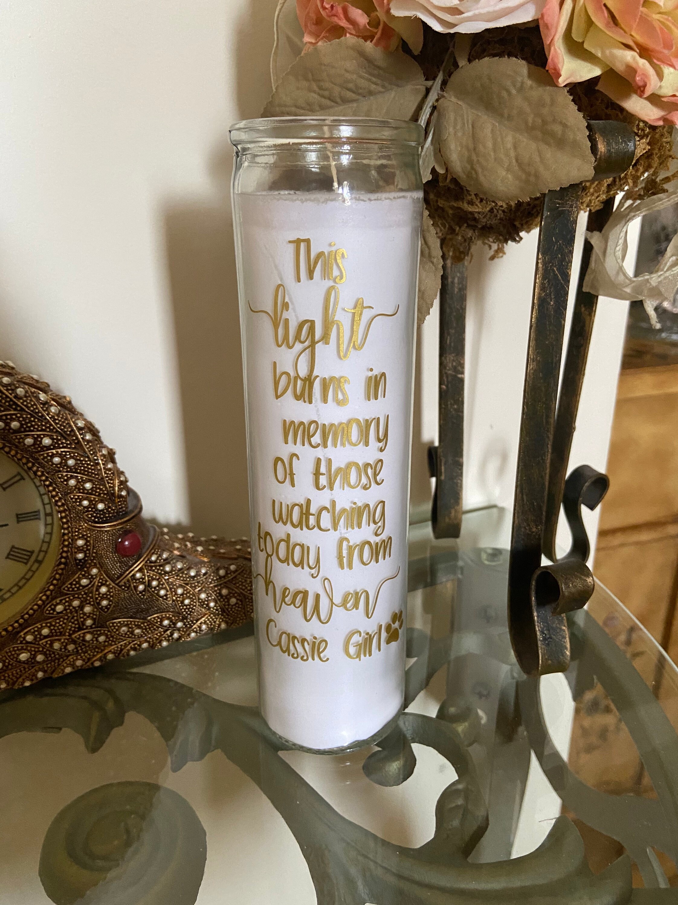 Memory Candle Memorial Table Loved One Memorial Pet Loss | Etsy