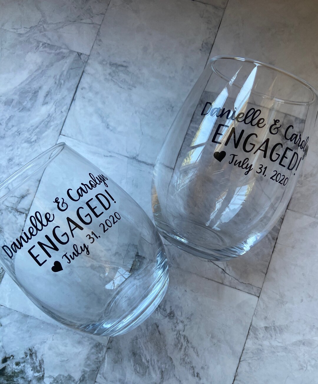 Custom Engaged Proposal Wine Glass-Custom Wedding Wine Glass-It's About ...