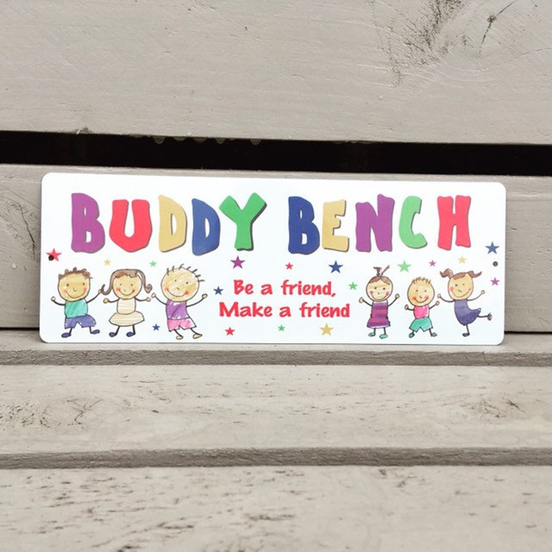 Buddy Bench Metal Sign Plaque - Etsy