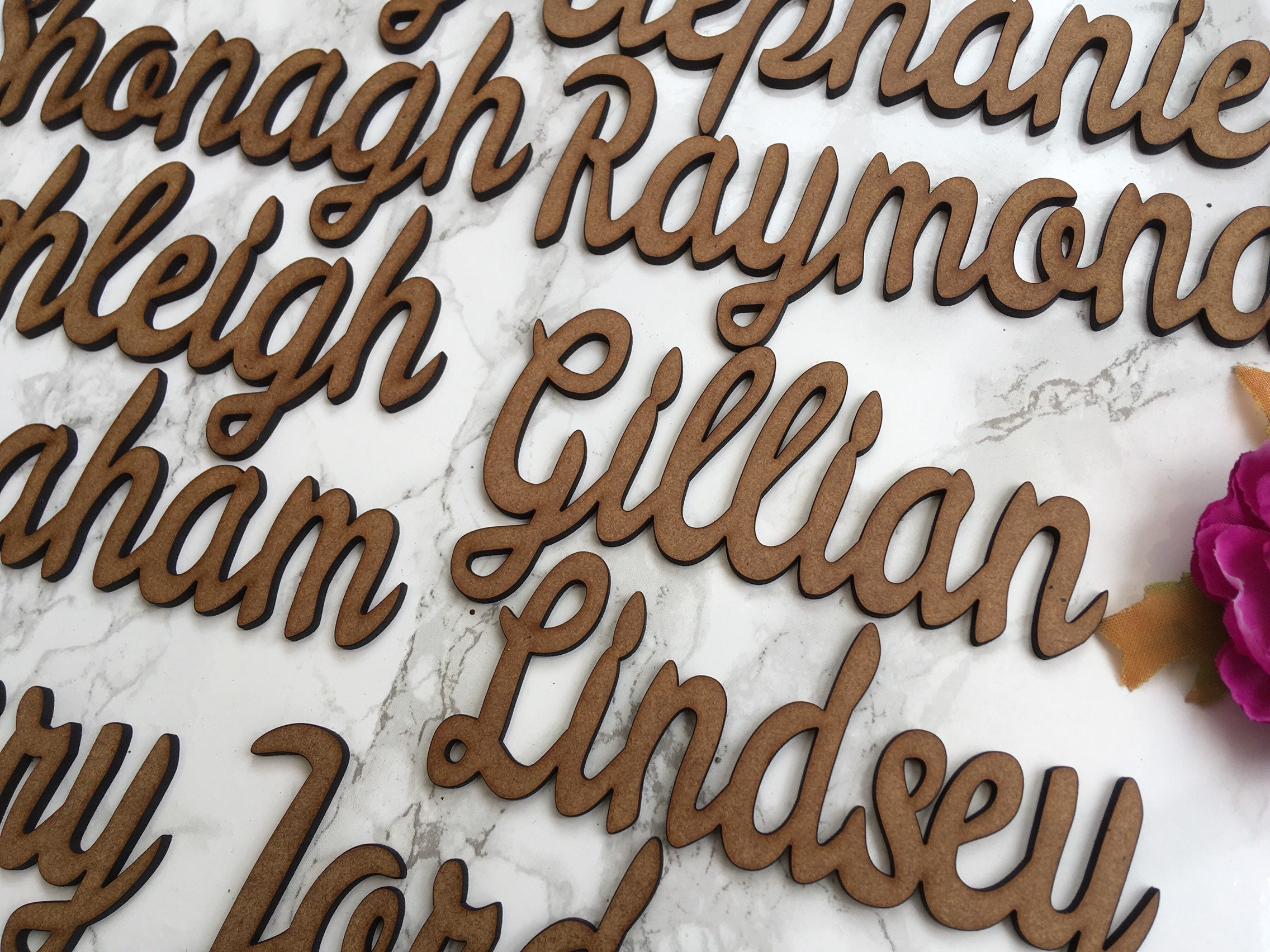 Sample~ Wedding Place Setting Names Laser Cut Dinner Party - Etsy UK