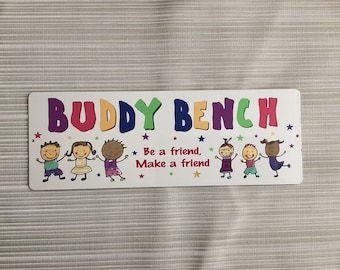 Handmade Buddy Bench Plaque: Anti-bullying Sign, Playground Decor - Etsy UK