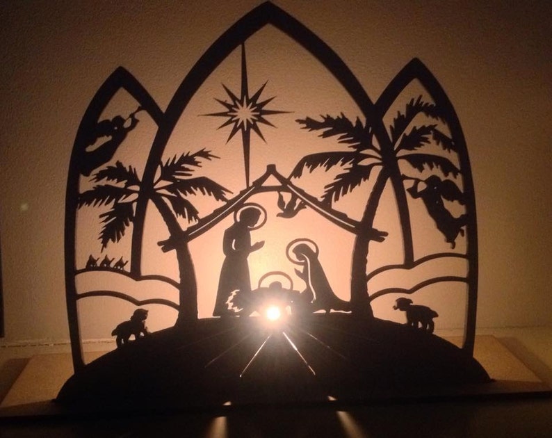 Nativity Scene Tea Light Holder Christmas Decoration Laser Cut - Etsy
