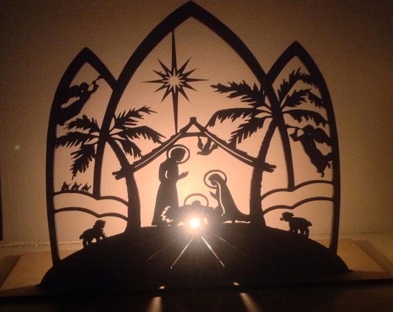 Nativity Scene Tea Light Holder Christmas Decoration Laser Cut - Etsy