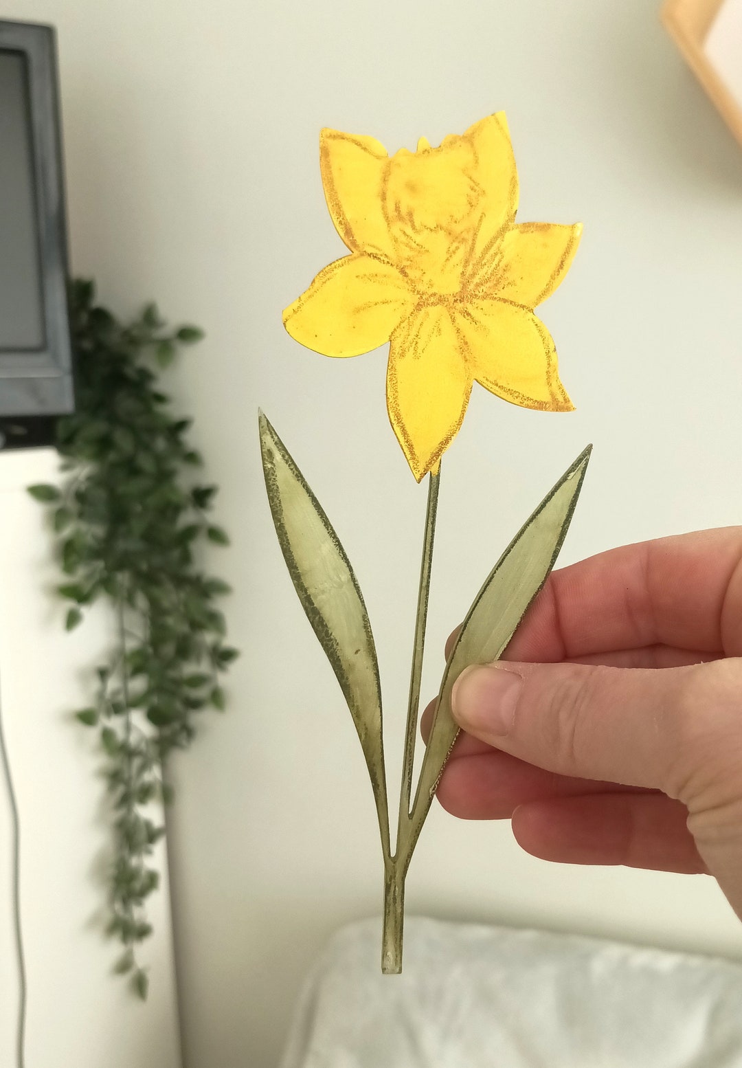 Laser Cut Daffodil Flower March Birth Month Flower Gift - Etsy