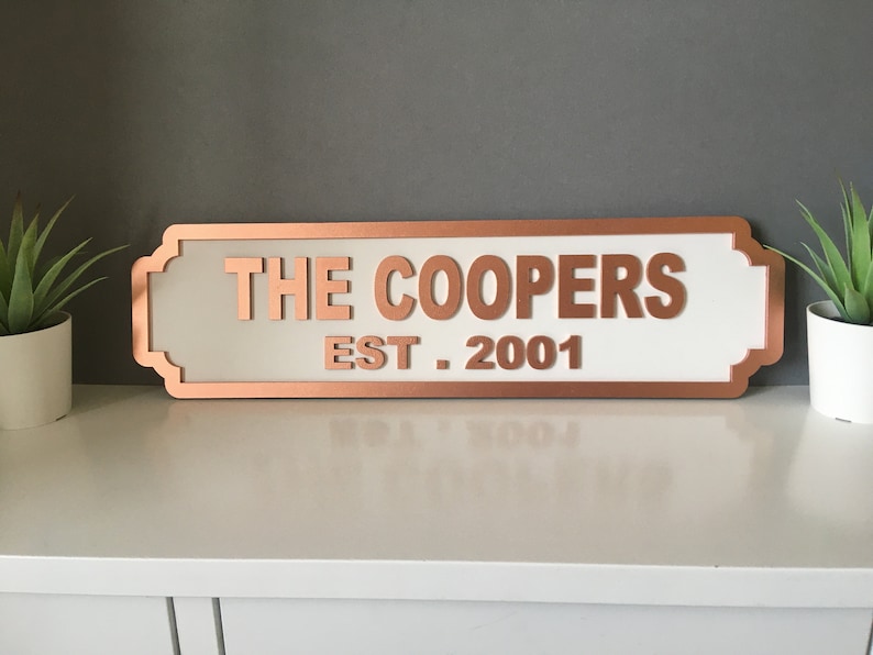 Personalised Family Name Street Sign With EST Date Handmade - Etsy UK