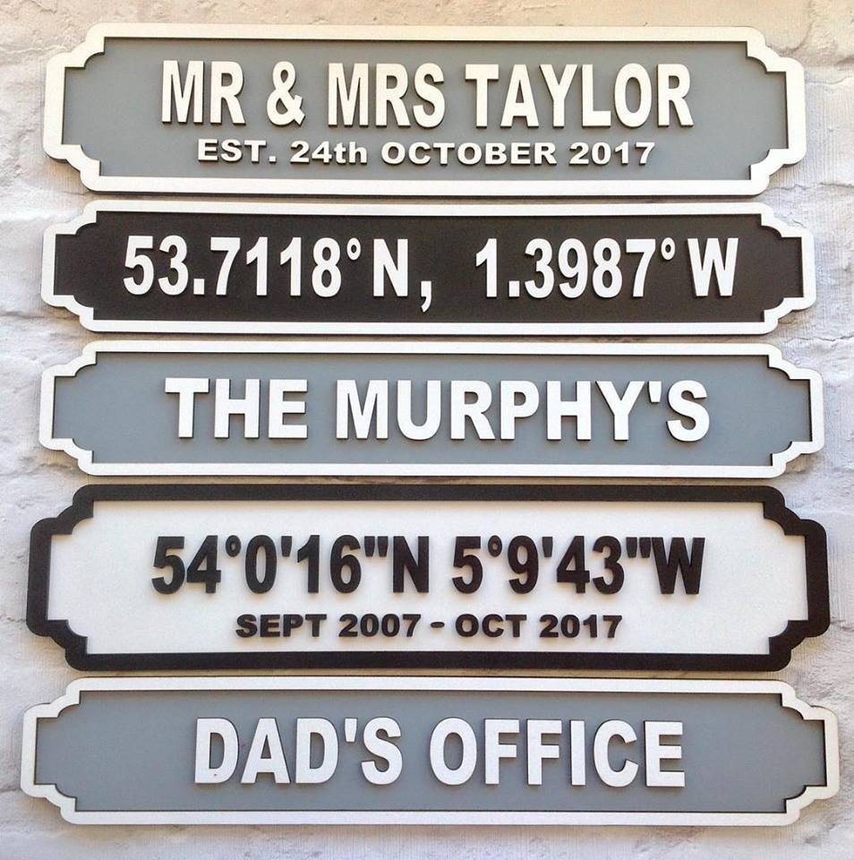 Personalised Family Name Street Sign With EST Date Handmade - Etsy UK