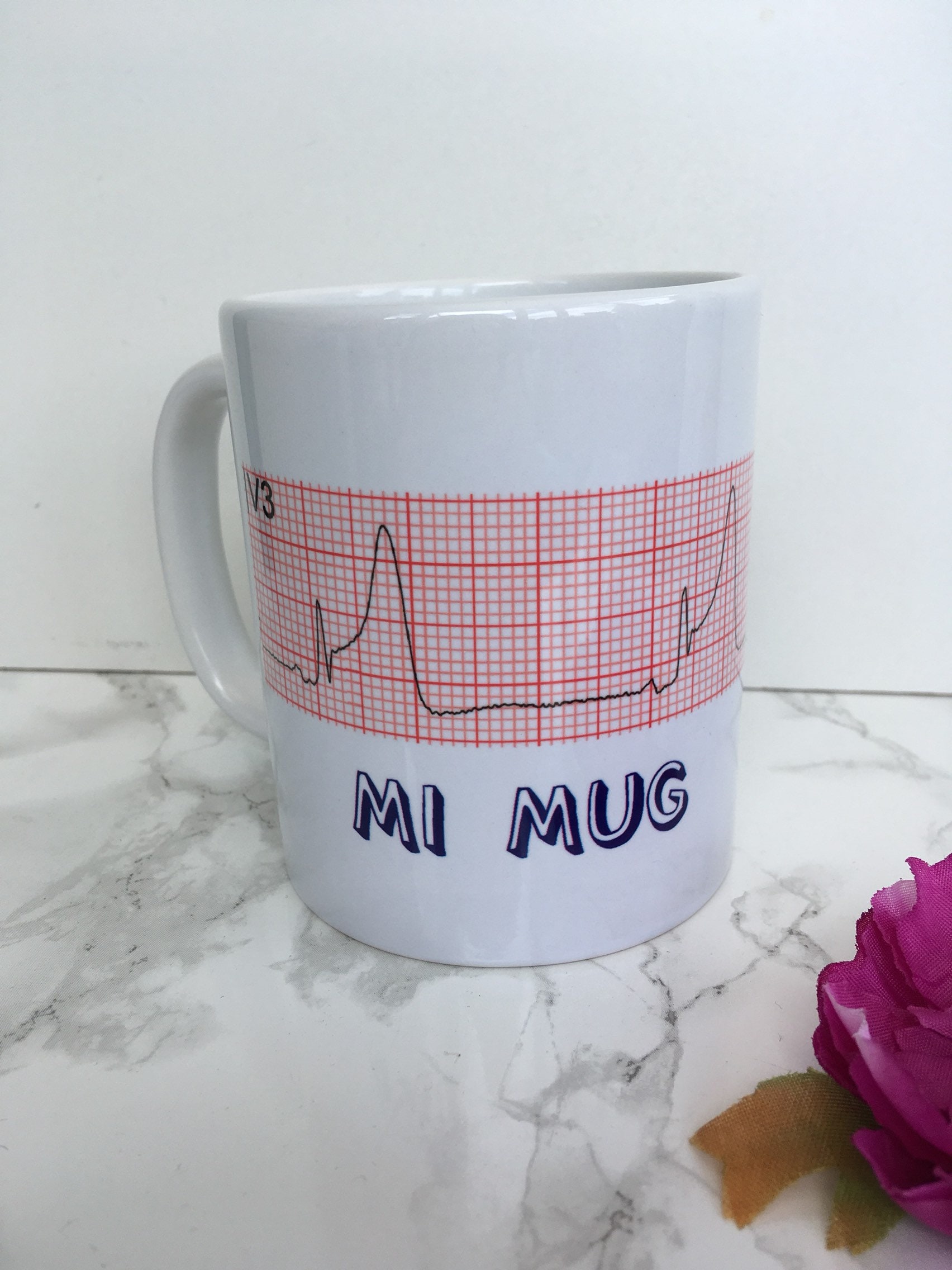 MI Mug Heart Attack Ecg Cardiac Nurse Cardiology Gift - Etsy UK