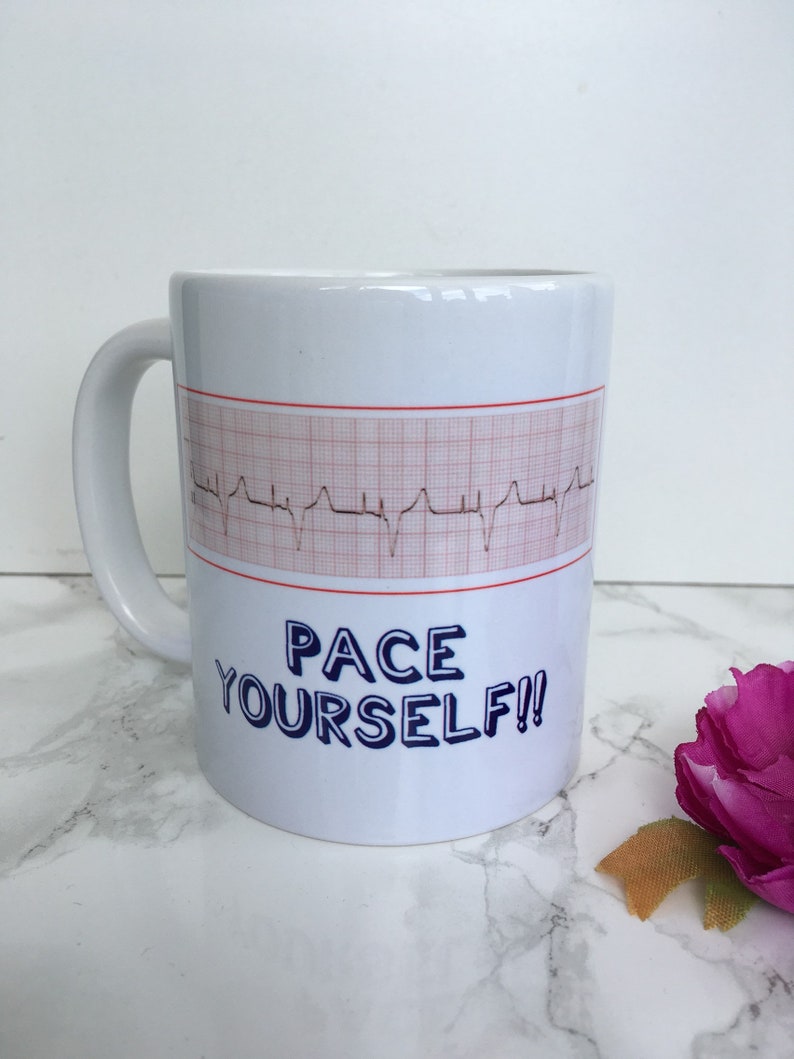 Pace yourself Heart attack ecg cardiac nurse cardiology | Etsy