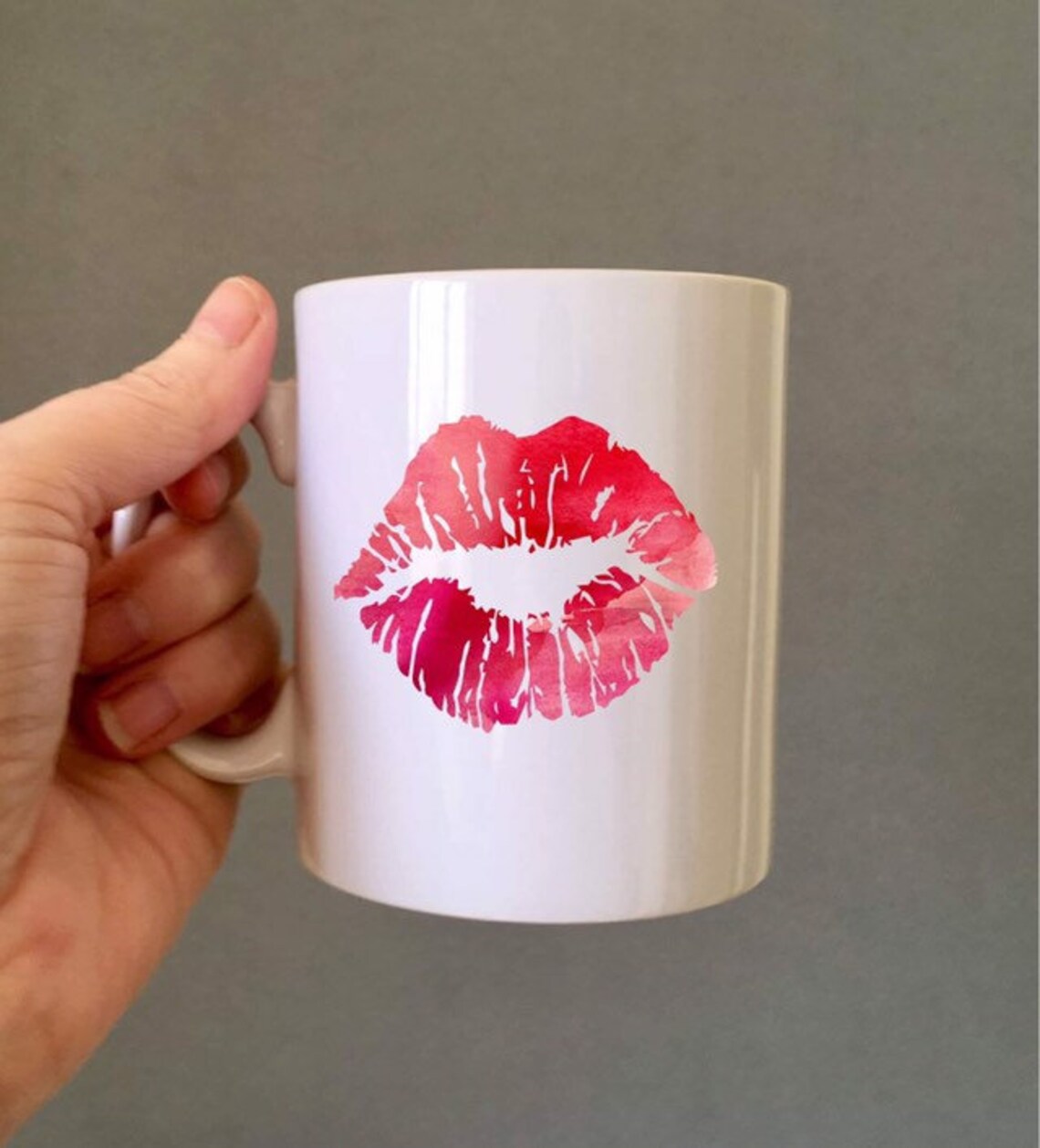 Lips Flamingo printed ceramic mug Gift for mum - Etsy.de