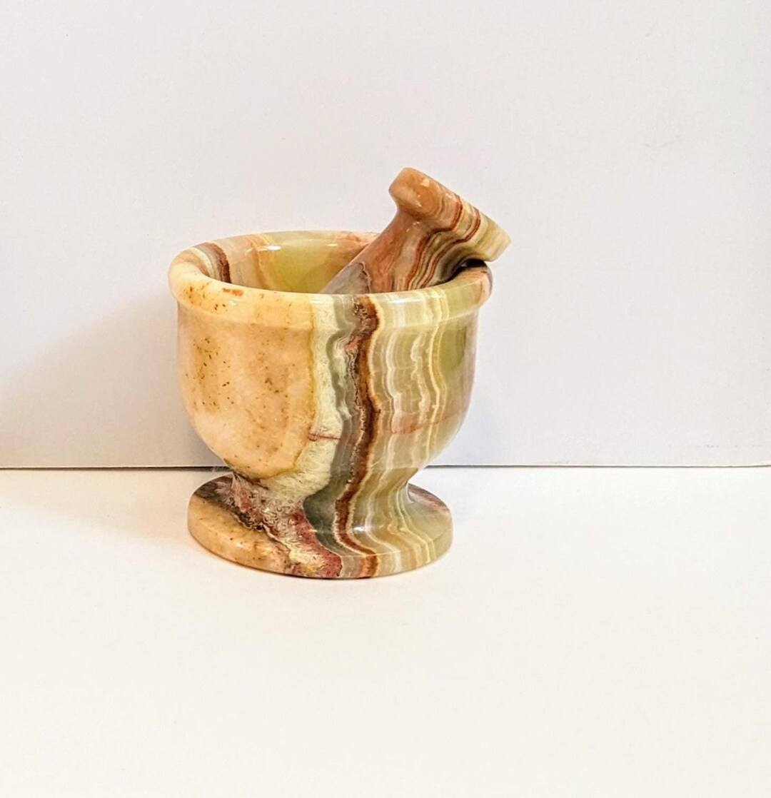 Onyx Mortar & Pestle/stone Mortar and Pestle/kitchen Mortar and Pestle ...