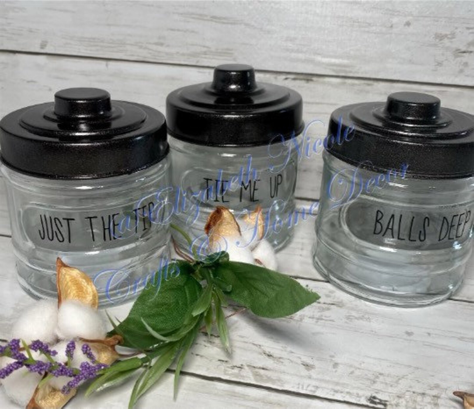 Beautiful Farmhouse Style Storage Set in Funny or Standard - Etsy