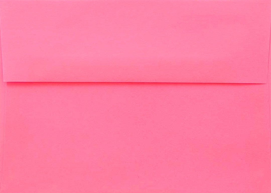 Hot Pink A7 5-1/4 X 7-1/4 70lb Envelopes for 5 X - Etsy