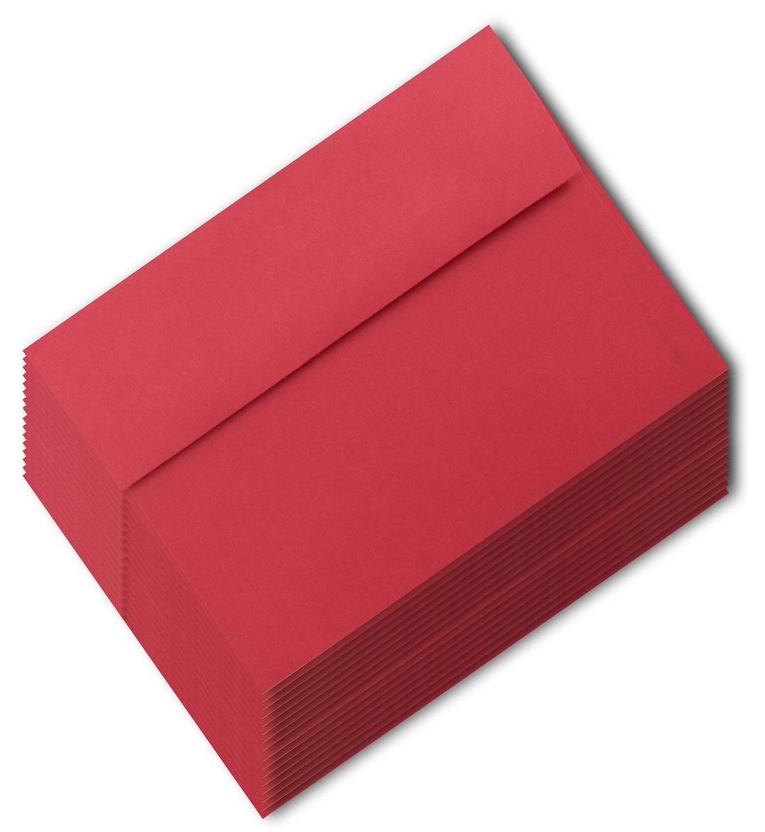 Holiday Red 50 70lb Envelopes for Greeting Cards Enclosures Invitations ...