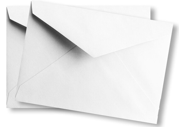 Bright White 50 Boxed 70lb Baronial Envelopes Pointed Flaps | Etsy