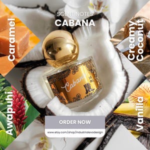 Cabana Scent Perfume Spray: Creamy Coconut, Tropical Floral - Etsy