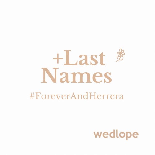 Five Wedding Hashtags - Digital Custom Wedding Package. Personalized ...
