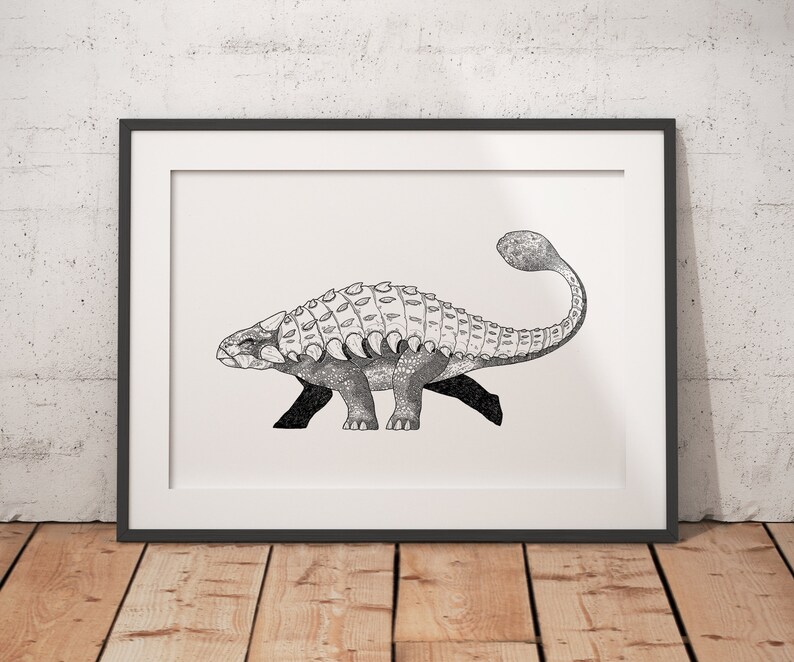 Ankylosaurus || Dinosaur || A3 - A4 - A5 Print - Etsy