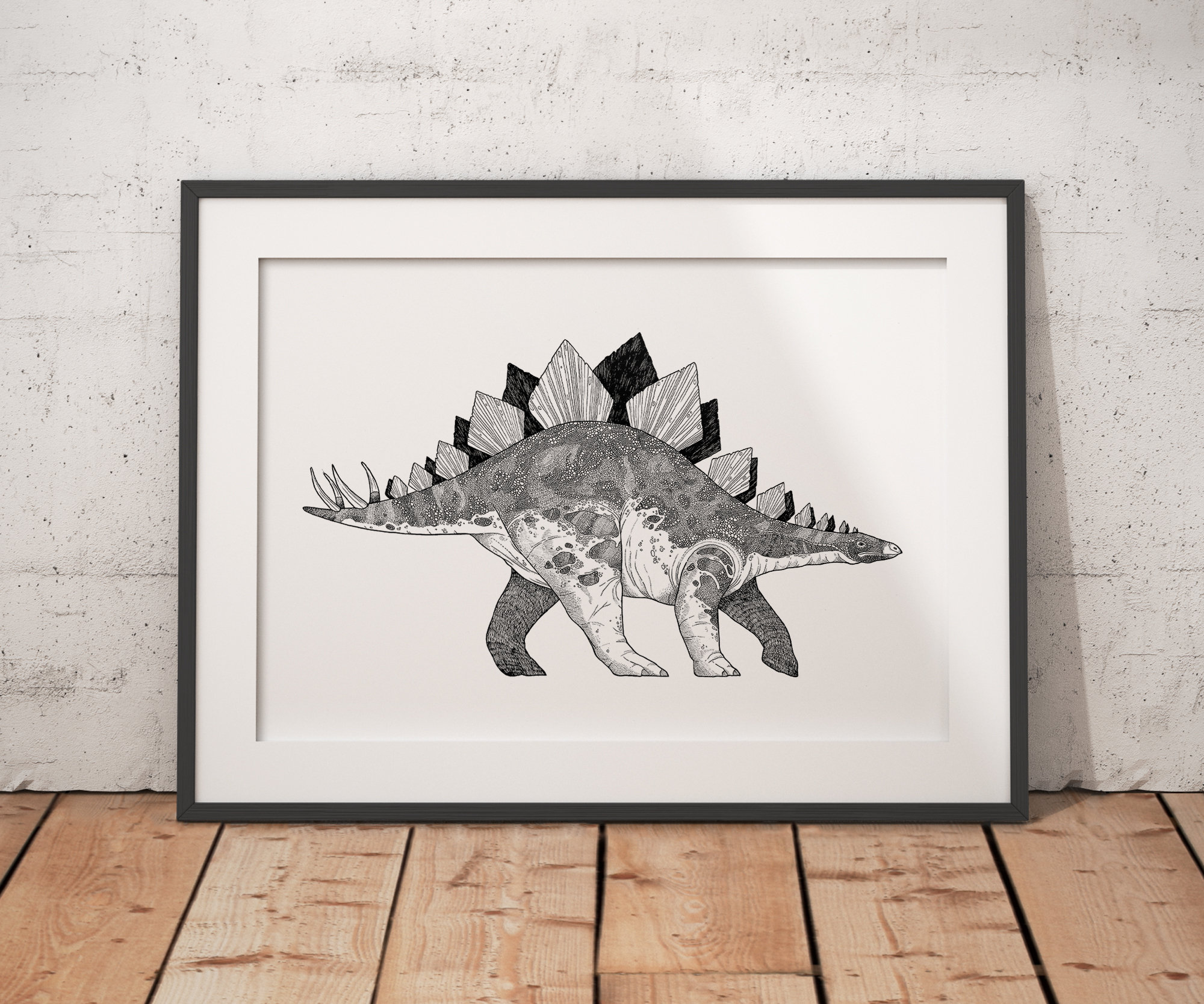 Stegosaurus Dinosaur A3 A4 Print | Etsy