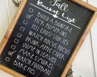 Wood Fall Chalkboard - Etsy