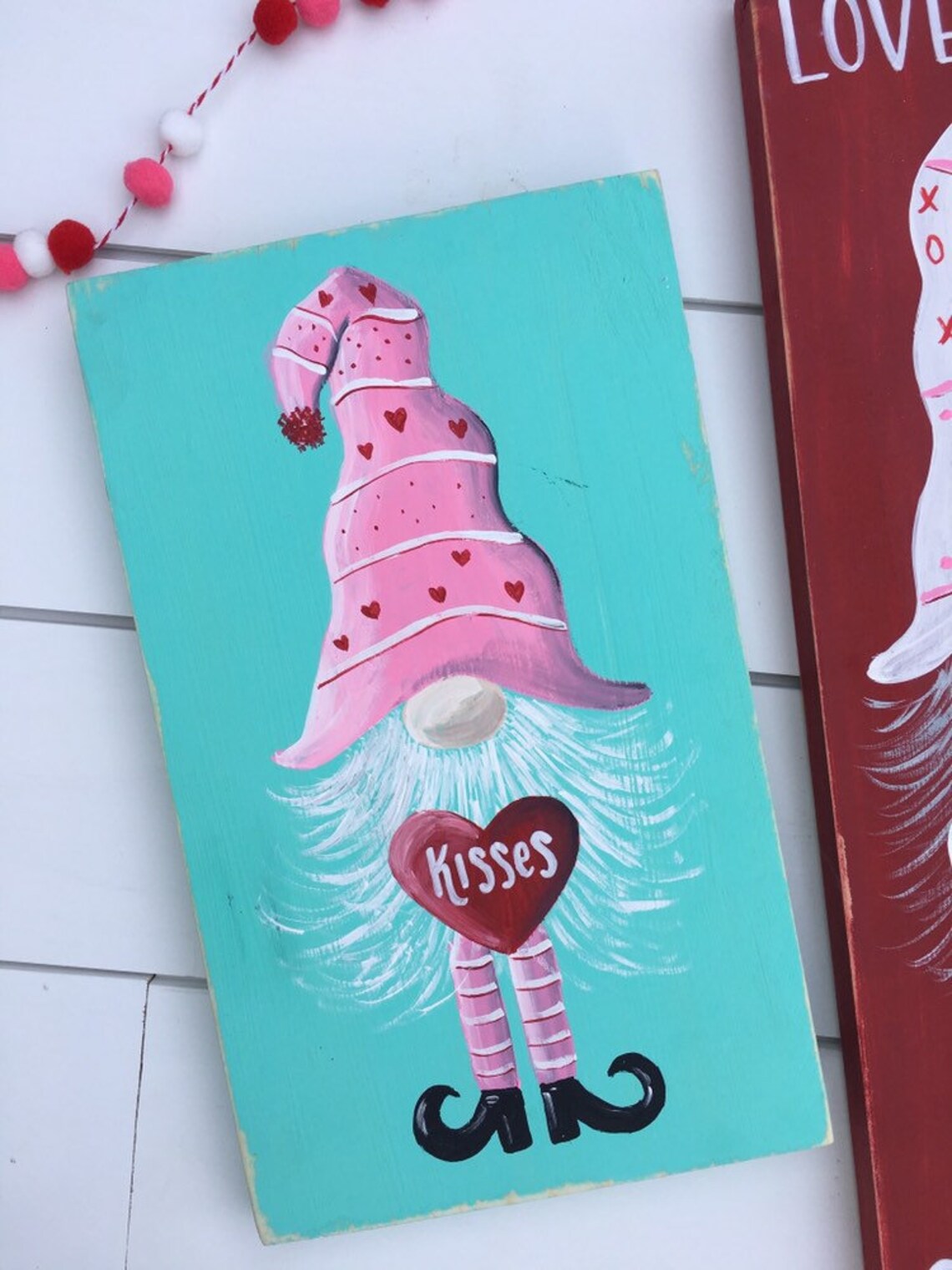 Valentines Gnome Valentines Decor Gnome Decor Gnome Sign - Etsy